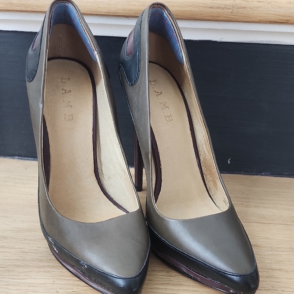 L.A.M.B. | Shoes | Lamb Womens Heels Black And Gray | Poshmark